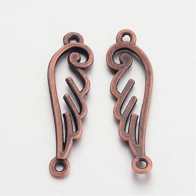 Angel Wing Connectors Charms Angel Wing Pendants Antiqued Copper Wings ...