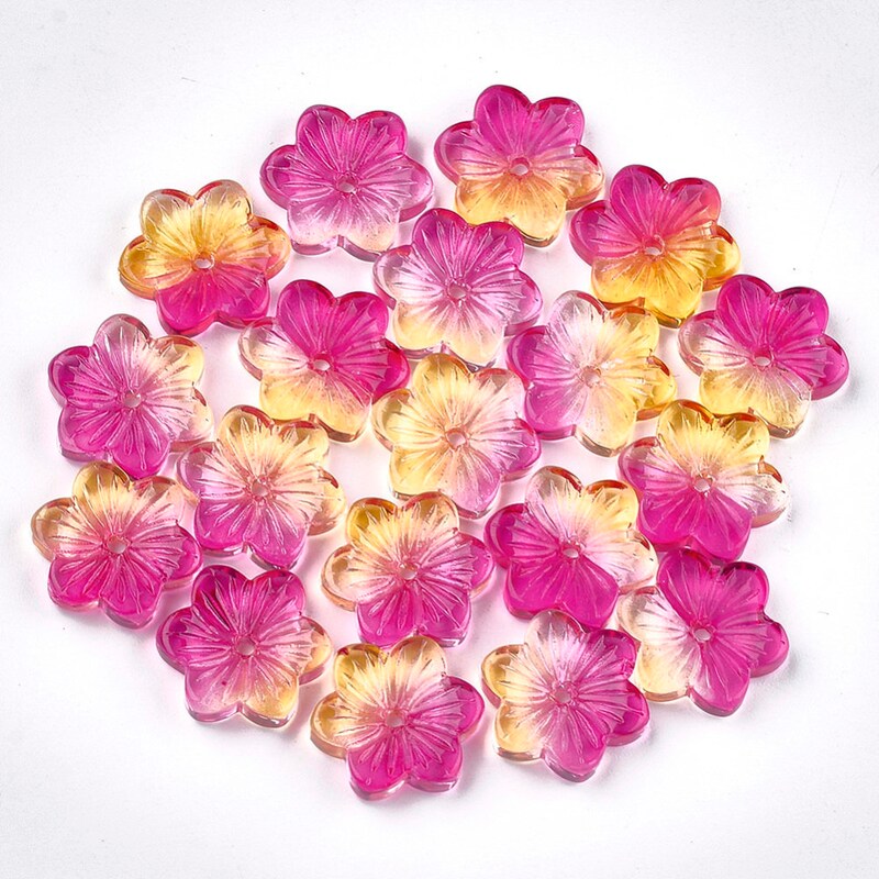 Glass Flower Beads - Etsy
