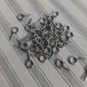 Eye Screws 10mm Silver Eye Screws Hook Screws for Vials BULK Findings ...