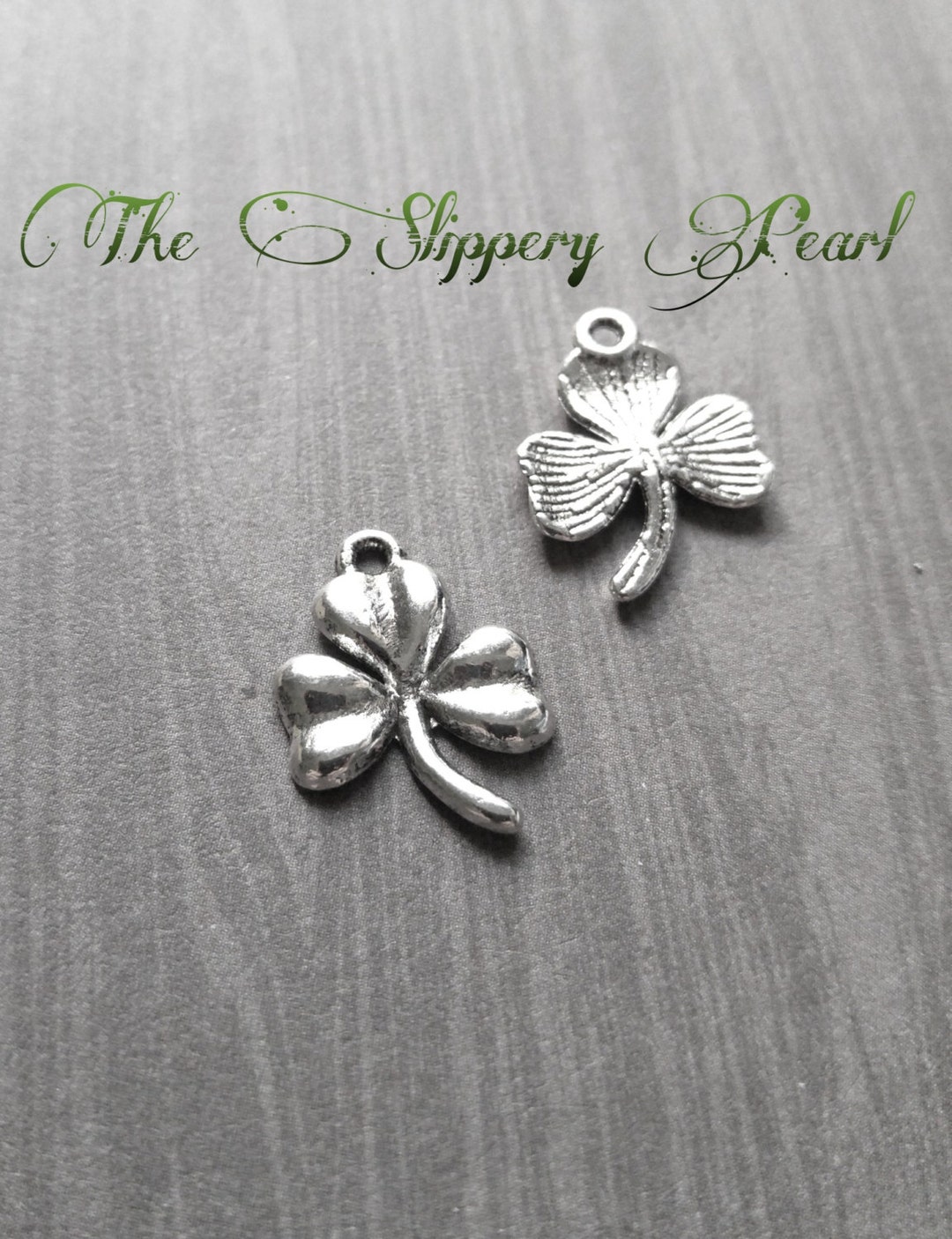 Shamrock Charms Clover Charms Antiqued Silver Good Luck Charms 10pcs - Etsy