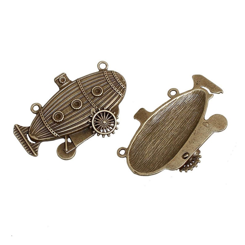 Submarine Charms Blimp Charms Steampunk Charms Steampunk Blimps Silver ...