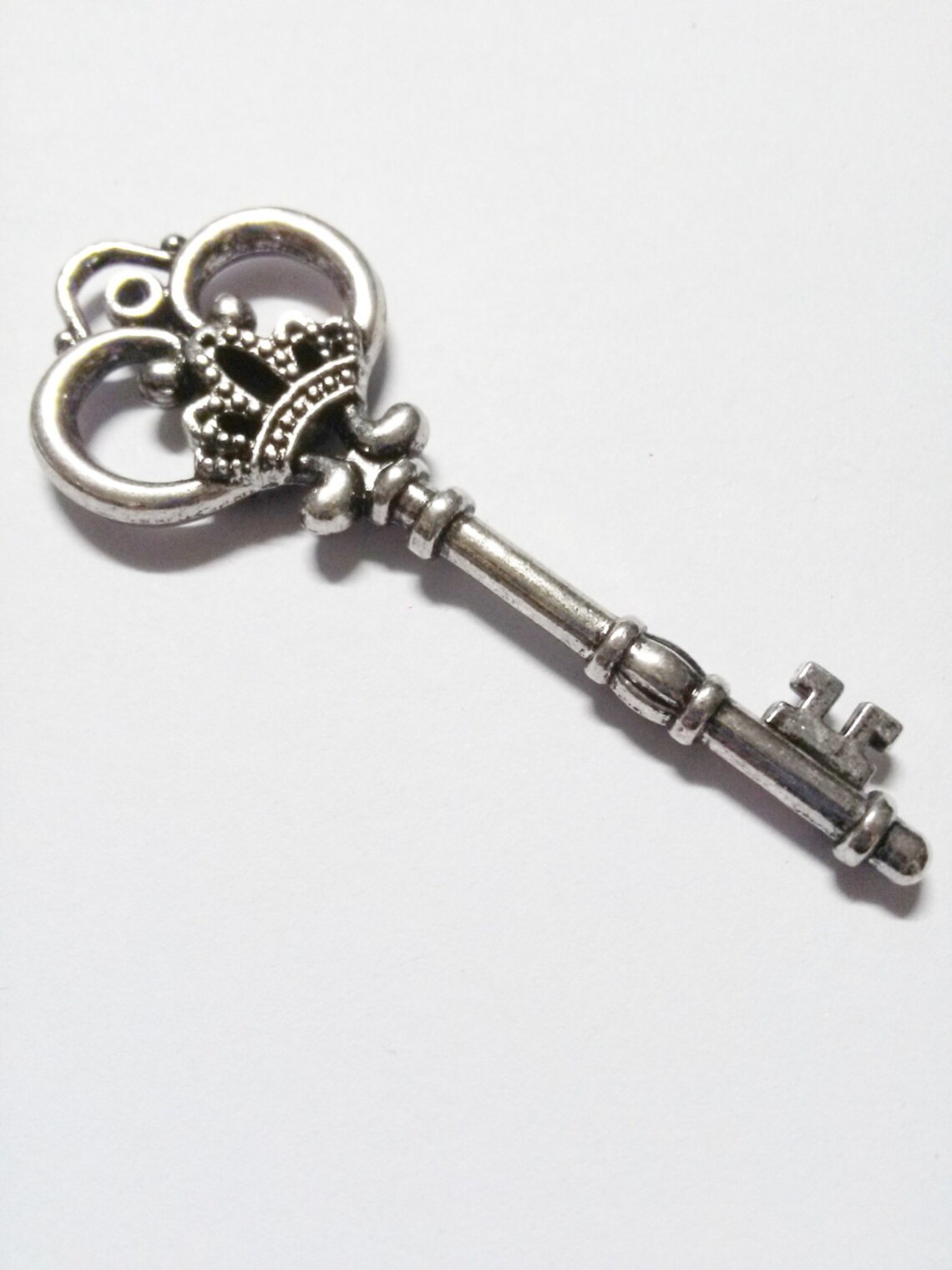 Large Skeleton Key Pendant Silver Key Heavyweight Key Steampunk Key ...