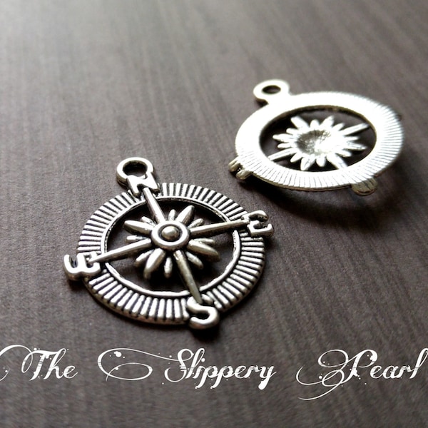 Compass Charm - Etsy