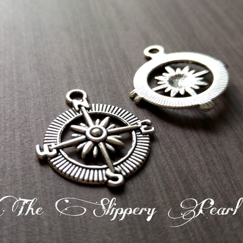 Compass Charm - Etsy