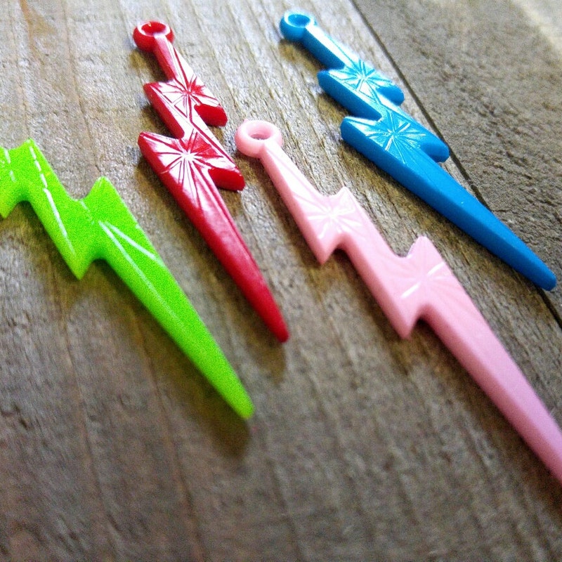 Lightning Charm - Etsy