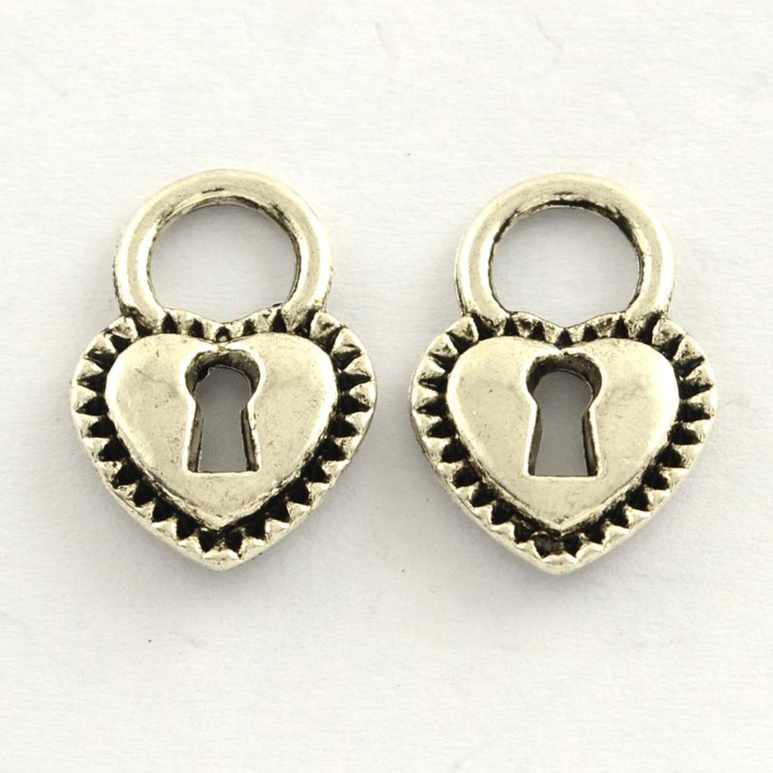 Silver Lock Charm Lock Charms Lock Pendant Heart Lock Charms Padlock ...