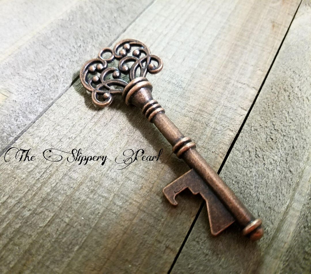 Key Bottle Opener Skeleton Key Copper Key Copper Skeleton Key Wedding ...