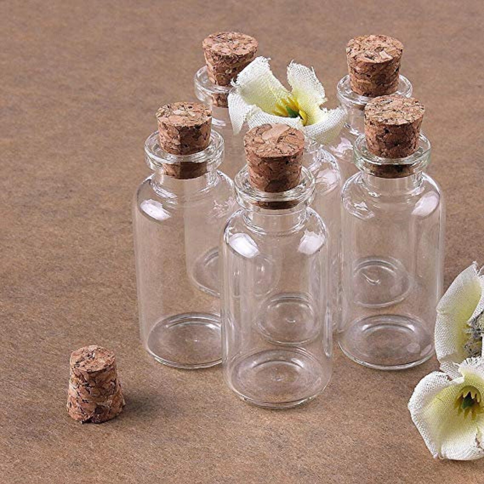 Potion Bottle Glass Vials with Corks Corked Vials 1.5 | Etsy