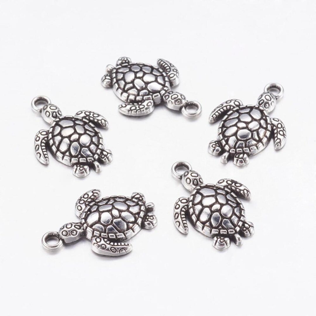 Turtle Charms Silver Sea Turtle Charms Silver Turtle Charms Ocean ...