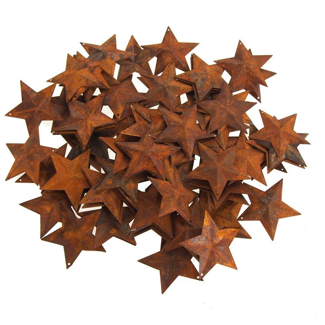 Rusty Star Charms Metal Star Pendant Blanks Rusty Metal Stars Christmas ...