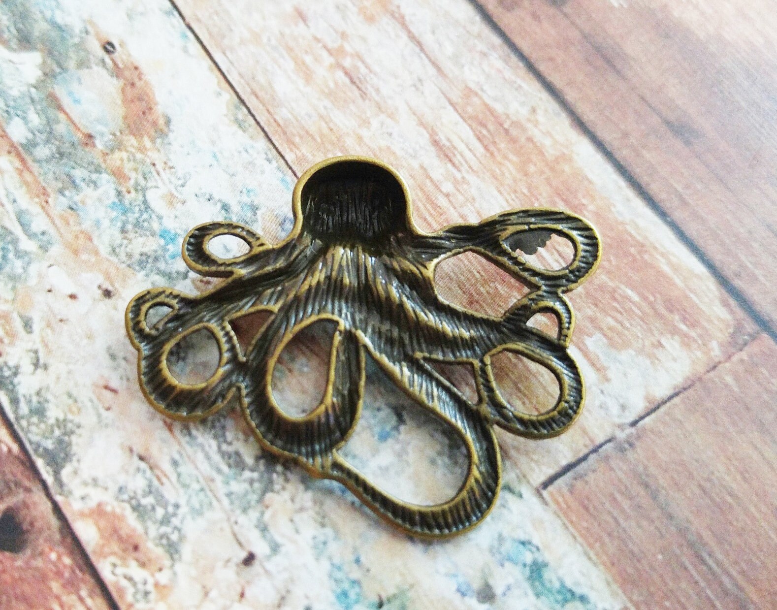 Octopus Pendant Octopus Charm Kraken Pendant Octopus Connector | Etsy