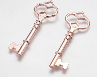 Big Keys Large Skeleton Key Bronze Key Pendants Gold Skeleton - Etsy