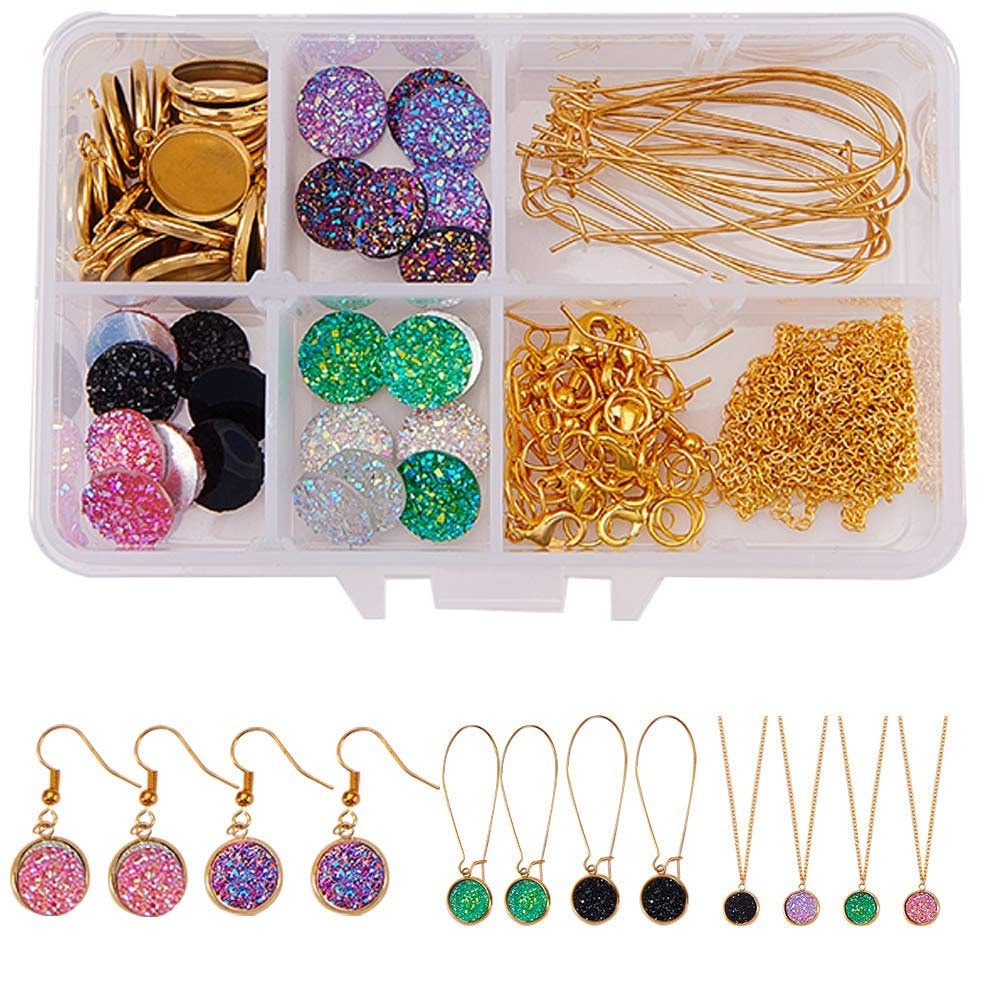 Earring Making Kit DIY Earrings Jewelry Kit Necklace Kit Druzy | Etsy