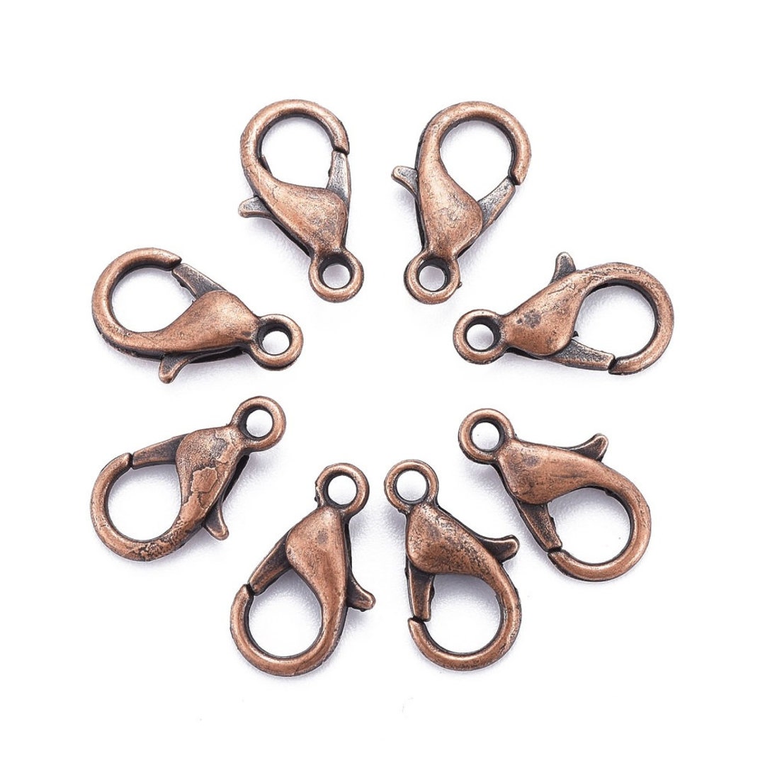Copper Lobster Clasps 12mm Clasps Parrot Clasps Bracelet Clasps Copper ...