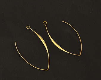 Brass Earring Wires Brass Earring Hooks 18K Real Gold Plated Brass Ear ...