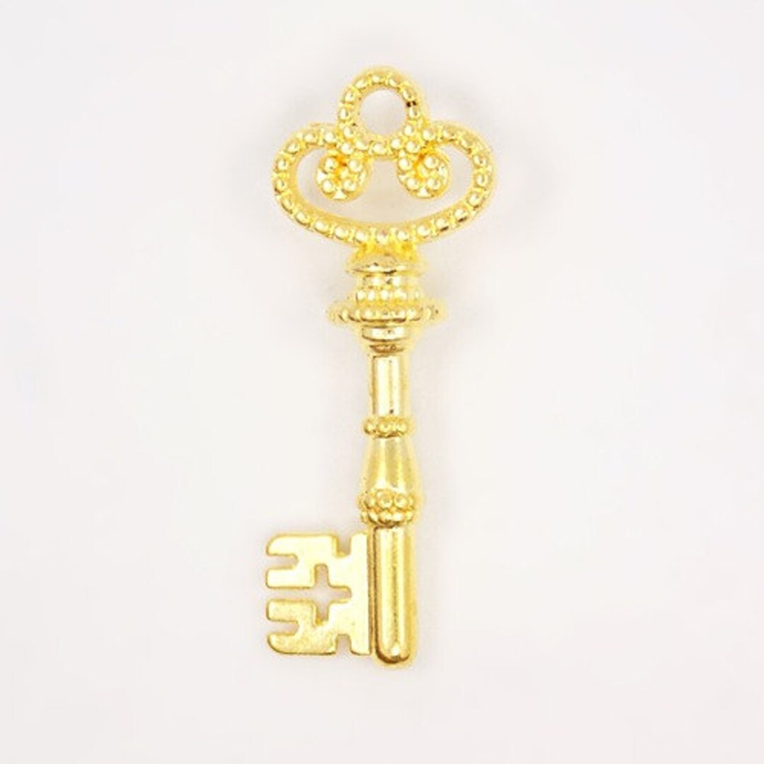 Gold Key Charms Shiny Gold Keys Gold Skeleton Keys Gold Key Pendants ...