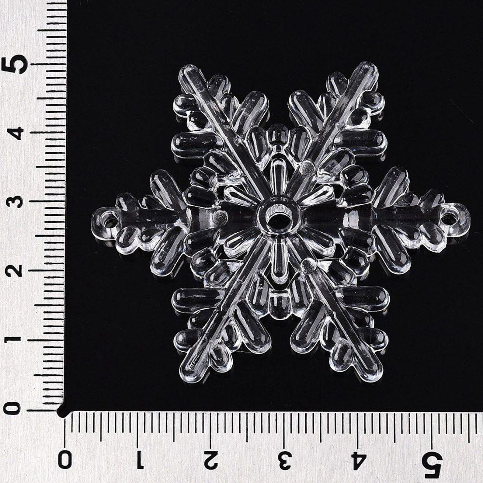 Large Snowflake Charms Clear Acrylic Ornament Making Christmas Pendants ...