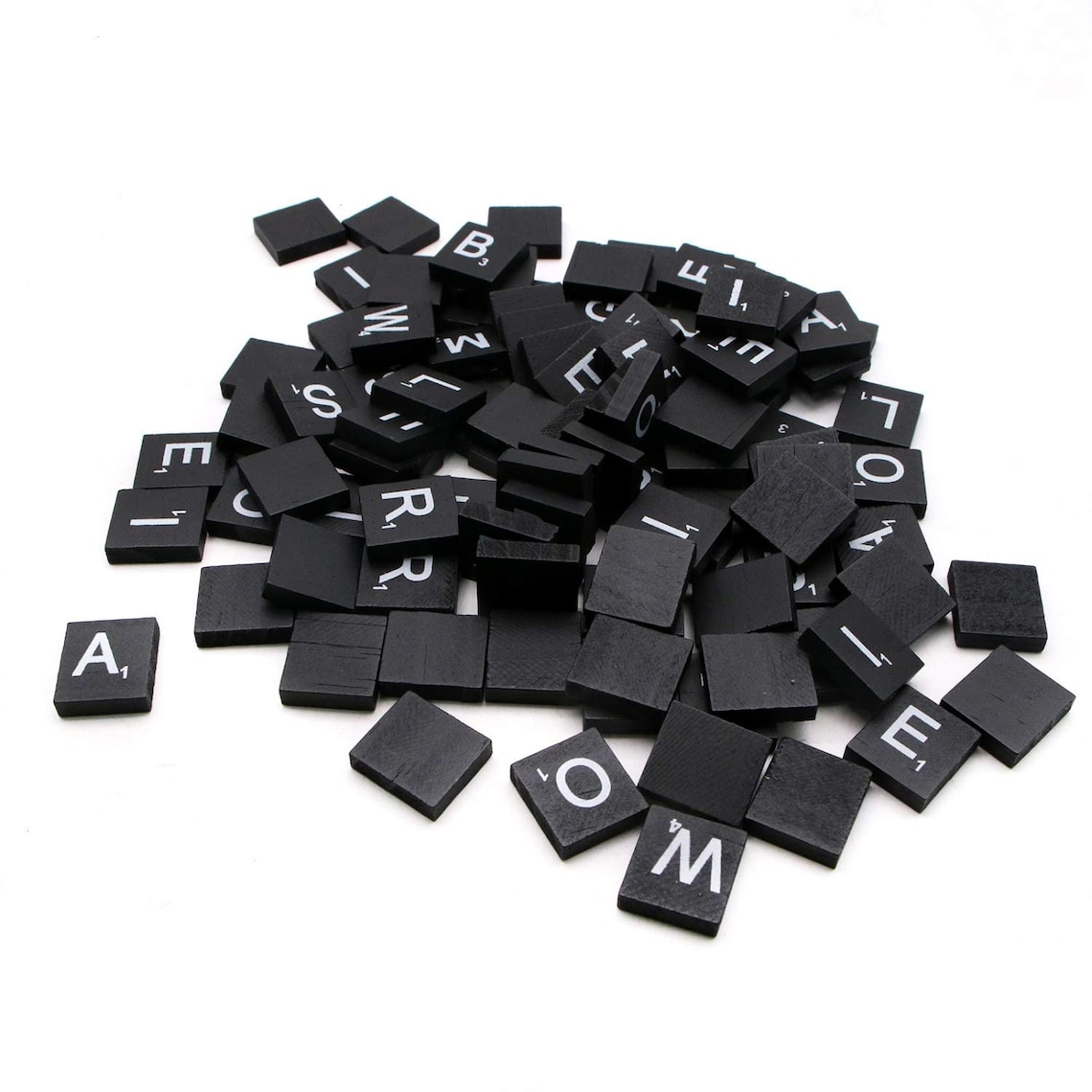 Black Scrabble Tiles Wood Tile Wood Letter Tiles Alphabet - Etsy