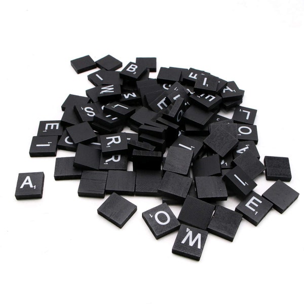 Black Scrabble Tiles - Etsy
