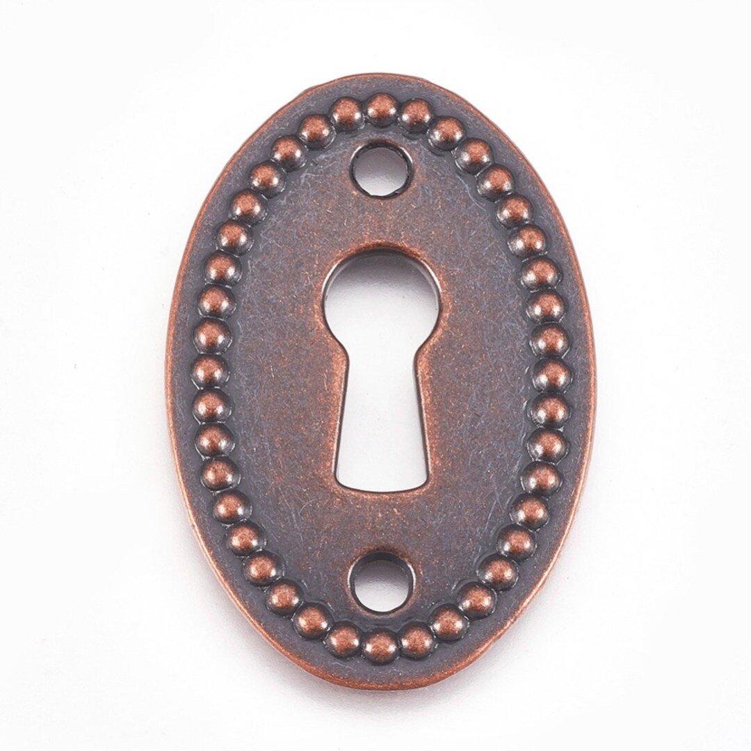 Key Hole Connector Keyhole Pendants Antiqued Copper Oval Keyhole ...