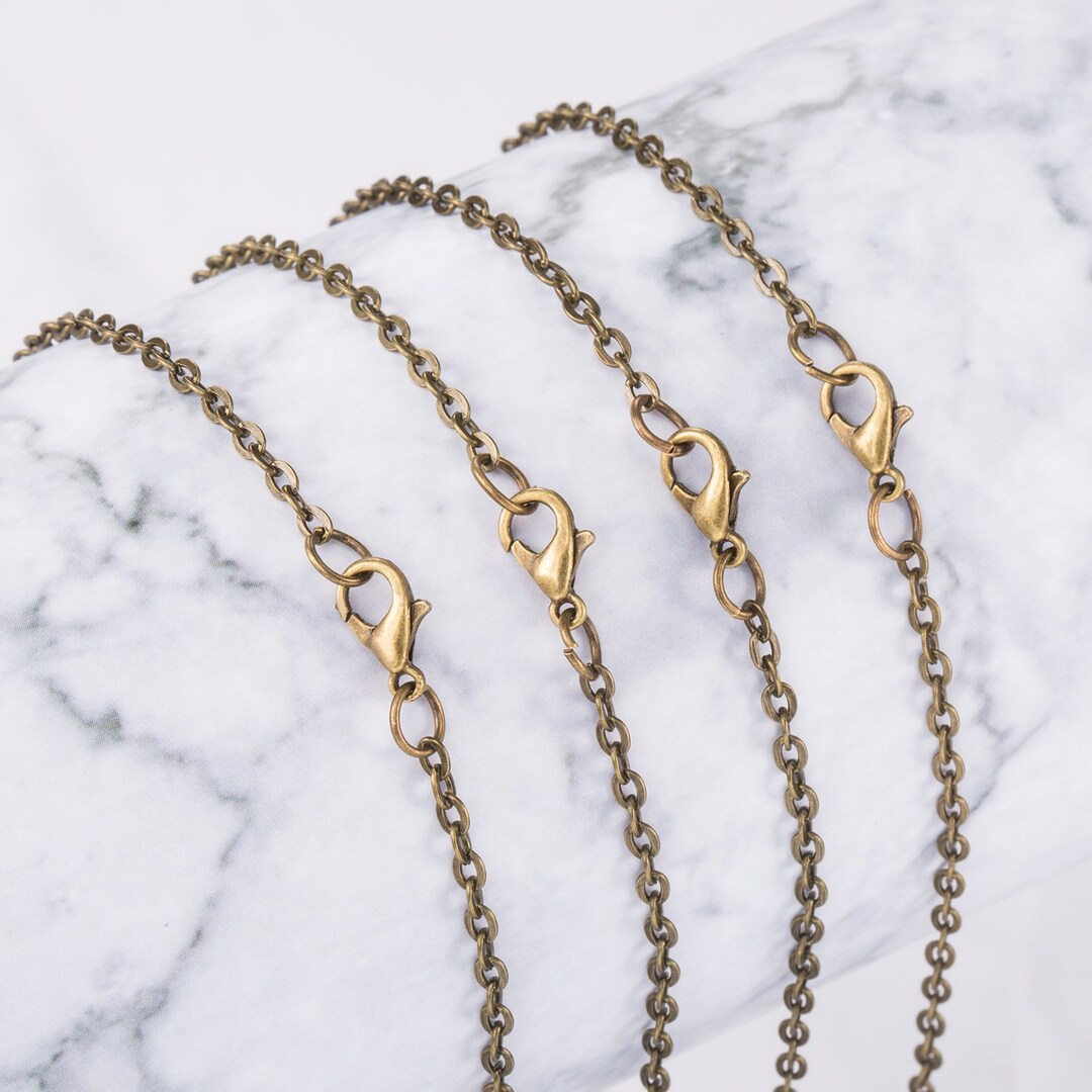 Bronze Chains Necklace Chains Bronze Necklaces 20 Inch Chains Finished ...