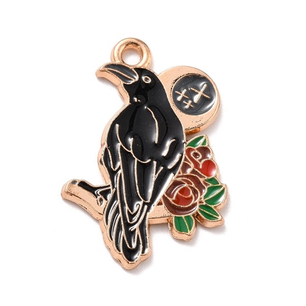 Crow Charm - Etsy