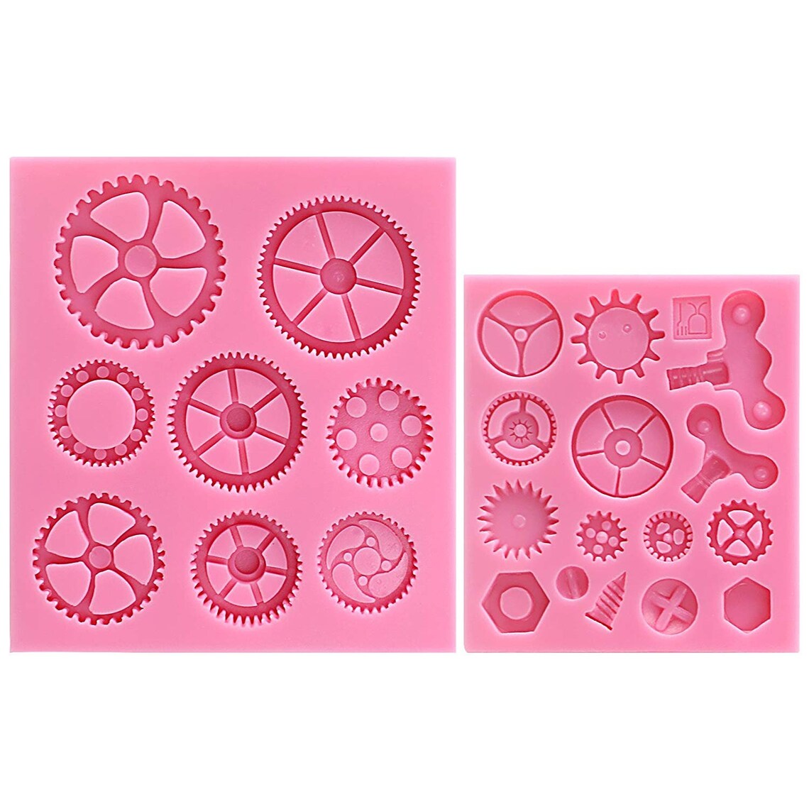 Steampunk Mold Silicone Mold Set Gear Mold Polymer Clay Molds Food Safe ...