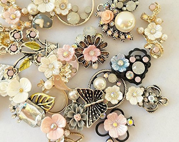 Floral Charms Set Vintage Style Charms Assorted Charms Lot Mixed Charms ...