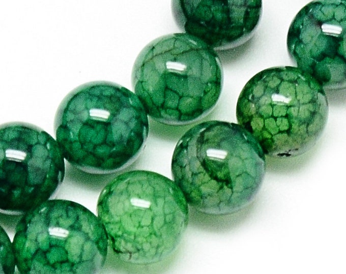 Dragon Vein Agate Beads Gemstone Beads Green Agate Beads Veined Agate ...