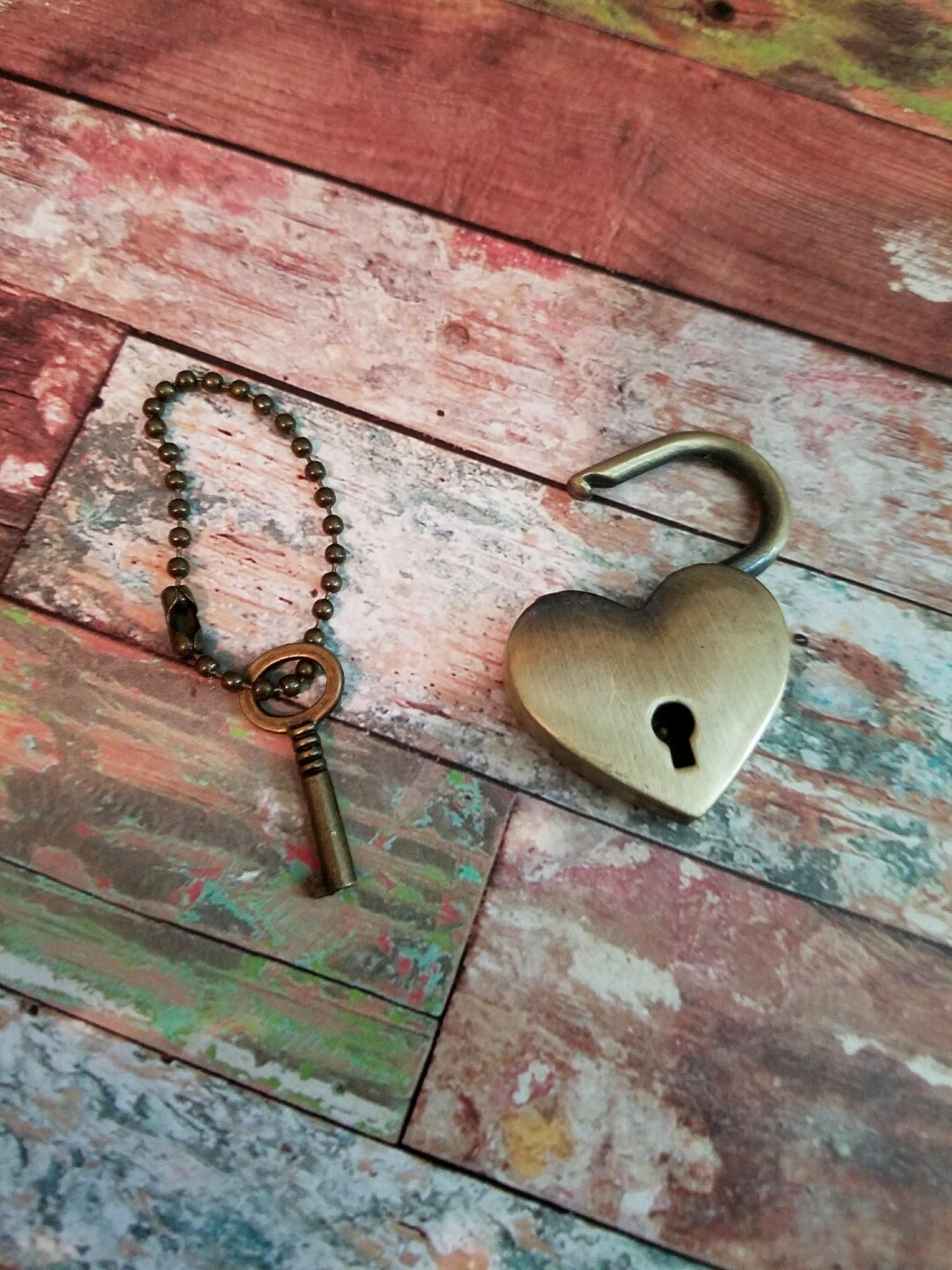 Lock and Key Pendant Heart Lock Pendant Real Lock Pendant Padlock Key ...