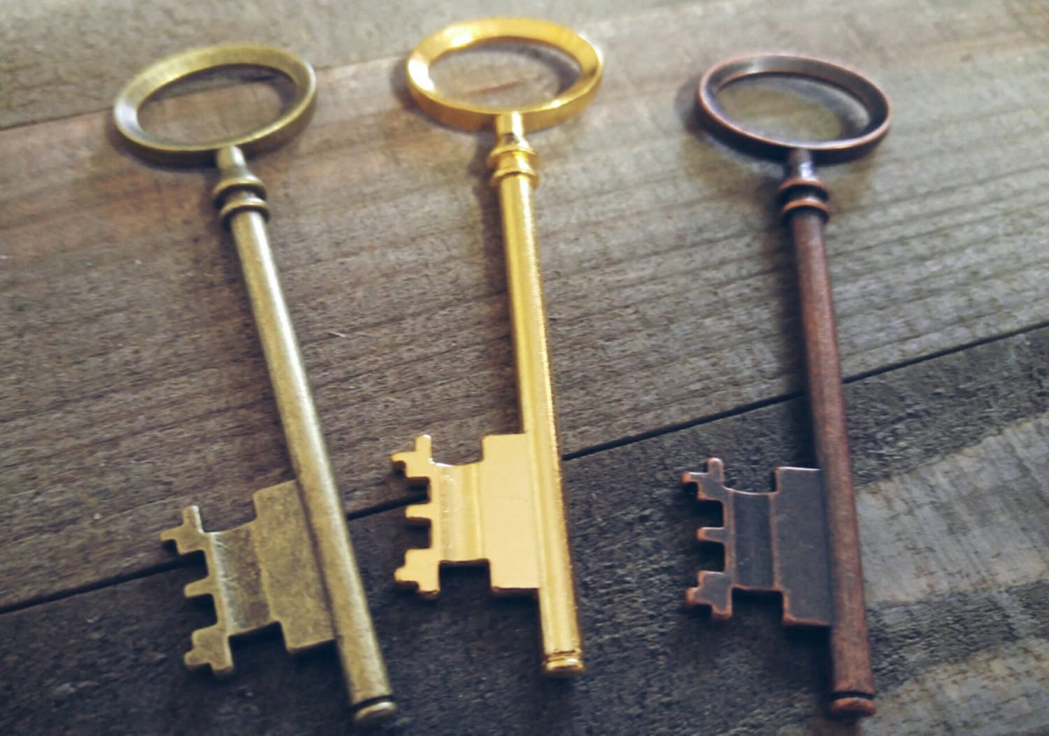 Big Keys Large Skeleton Key Bronze Key Pendants Gold Skeleton Key Lot ...