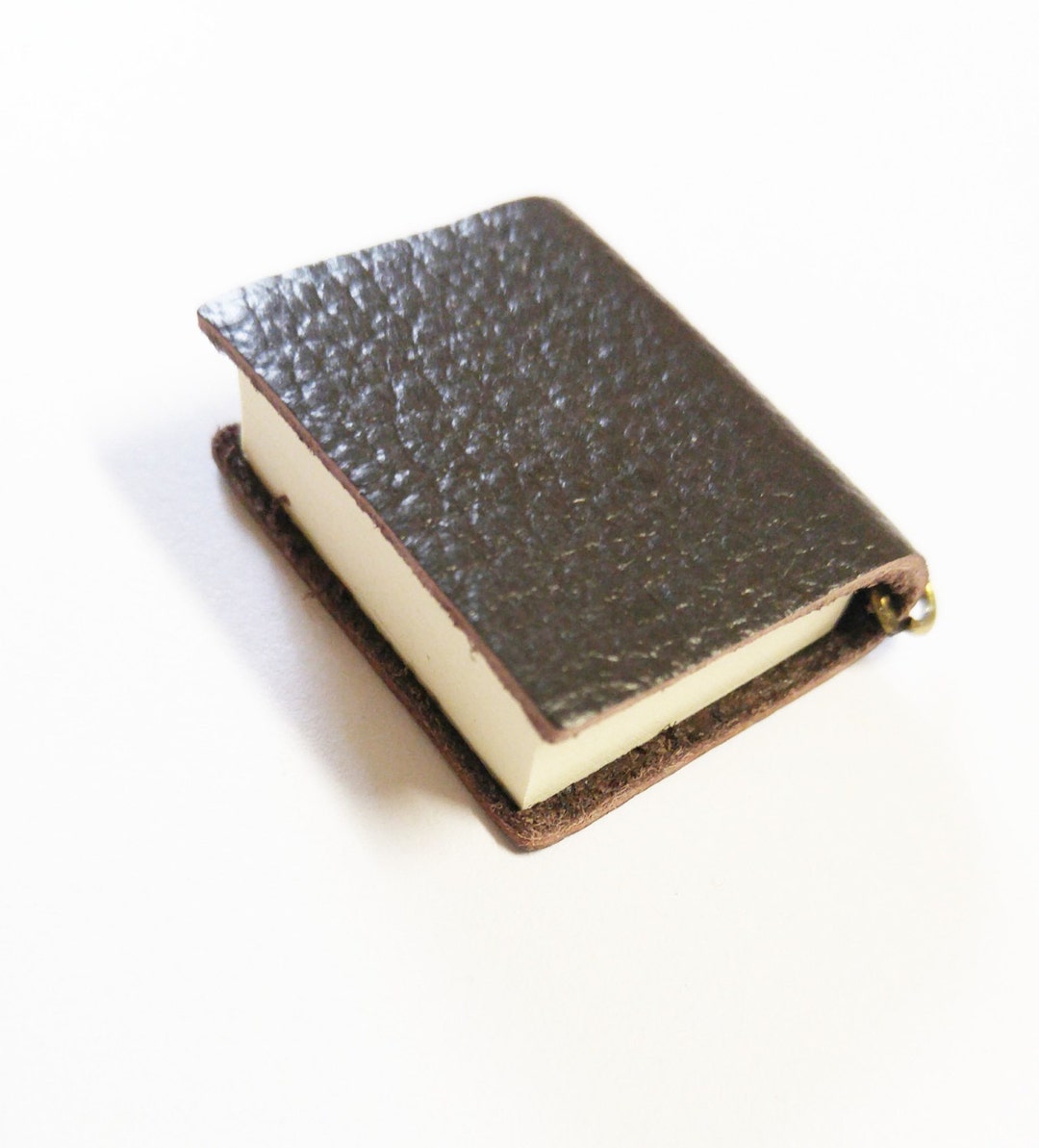 Miniature Book Charm Miniature Journal Pendant Book Pendant Leather ...
