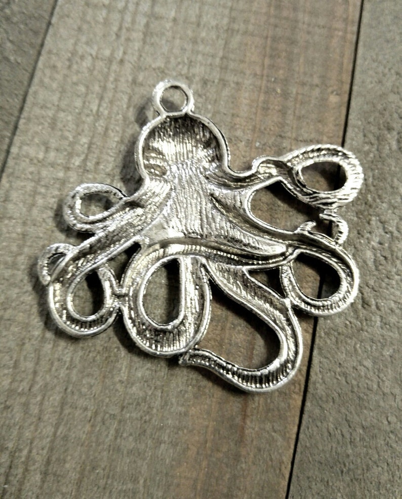 Large Octopus Pendant Octopus Charm Octopus Connector Pendant - Etsy