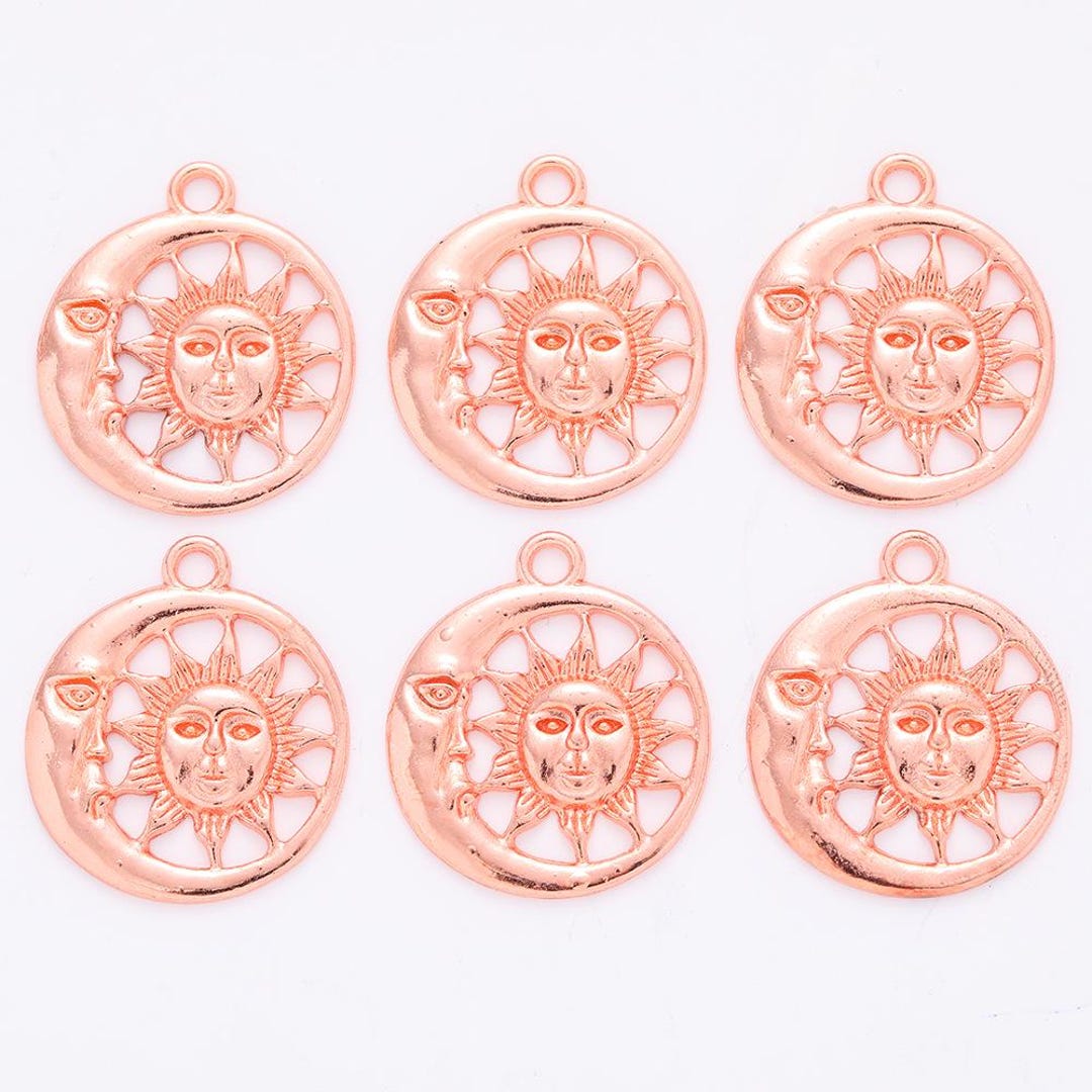 Sun Charms Sunshine Charm Rose Gold Sun Charms Celestial Charms ...