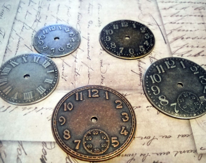 Clock Face Watch Face Clock Parts Assorted Pendants Charms Copper ...