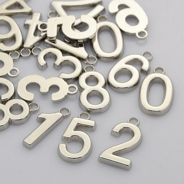 Number Charms - Etsy
