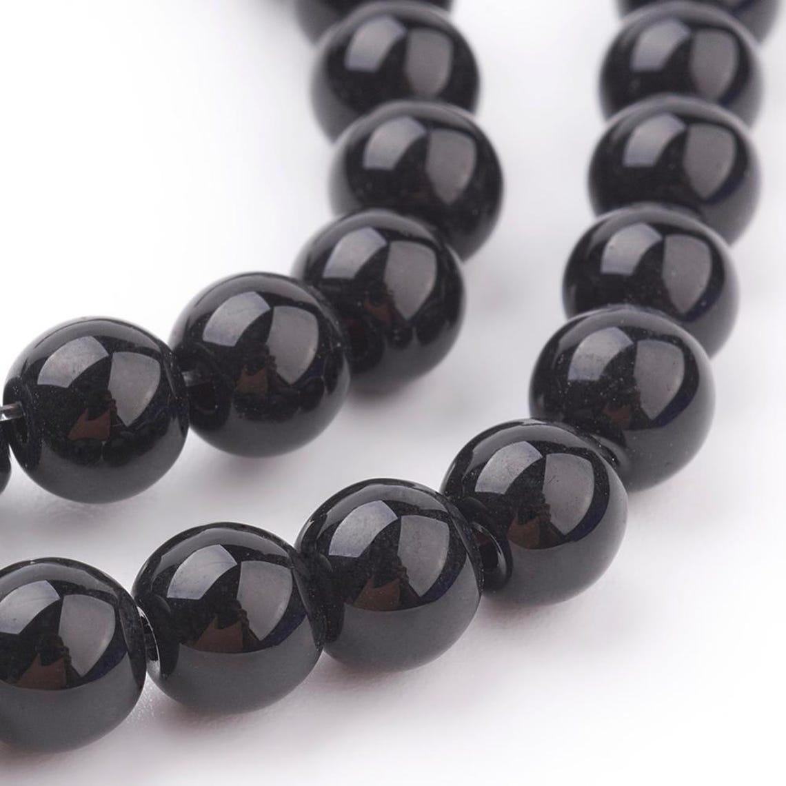 Black Glass Beads 6mm Beads 6mm Black Beads Wholesale Beads Bulk Beads ...