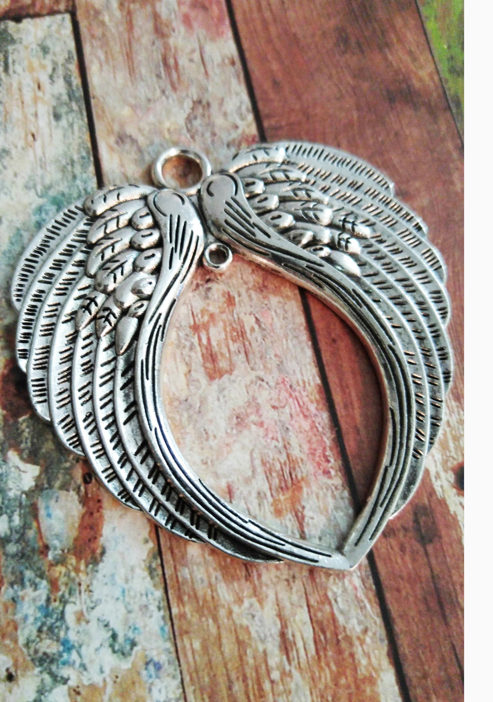 Large Angel Wing Pendant Wing Pendant-74mm Large Ornate Focal - Etsy