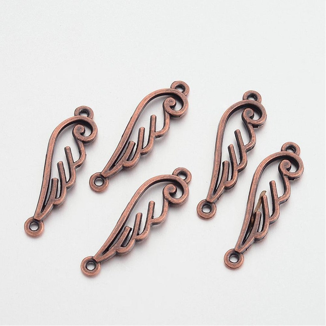Angel Wing Connectors Charms Angel Wing Pendants Antiqued Copper Wings ...