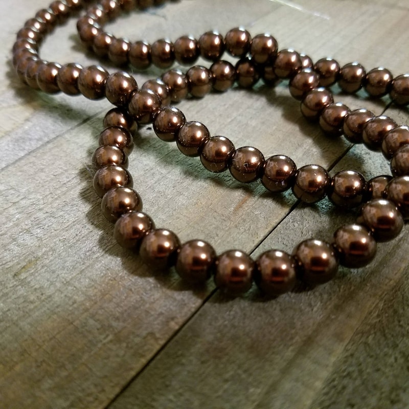 Dark Brown Beads - Etsy