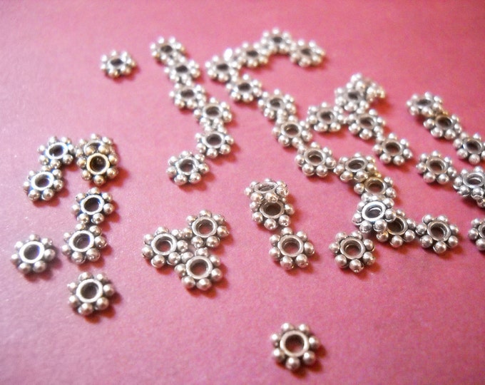 Metal Spacer Beads Spacers Antiqued Silver Beads 4mm Spacers - Etsy