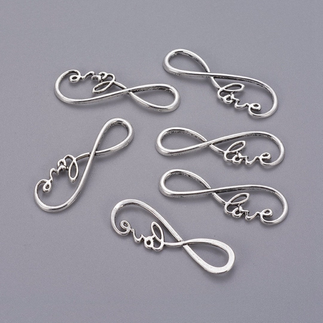 Infinity Links Connectors Infinity Pendants Connector Charms Word ...