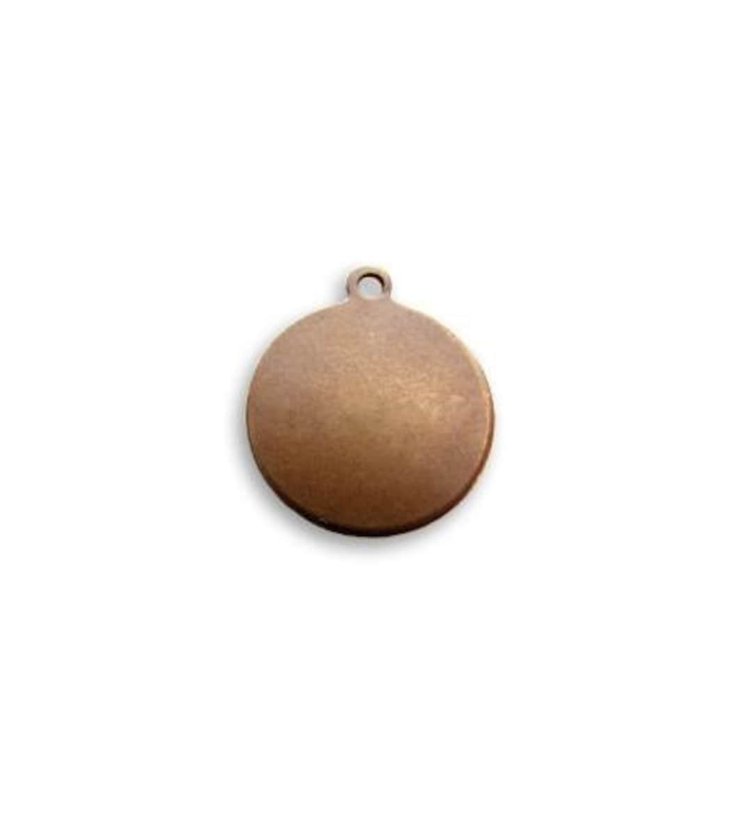 Metal Stamping Blanks Natural Brass Small Circle Blanks 13mm Round ...