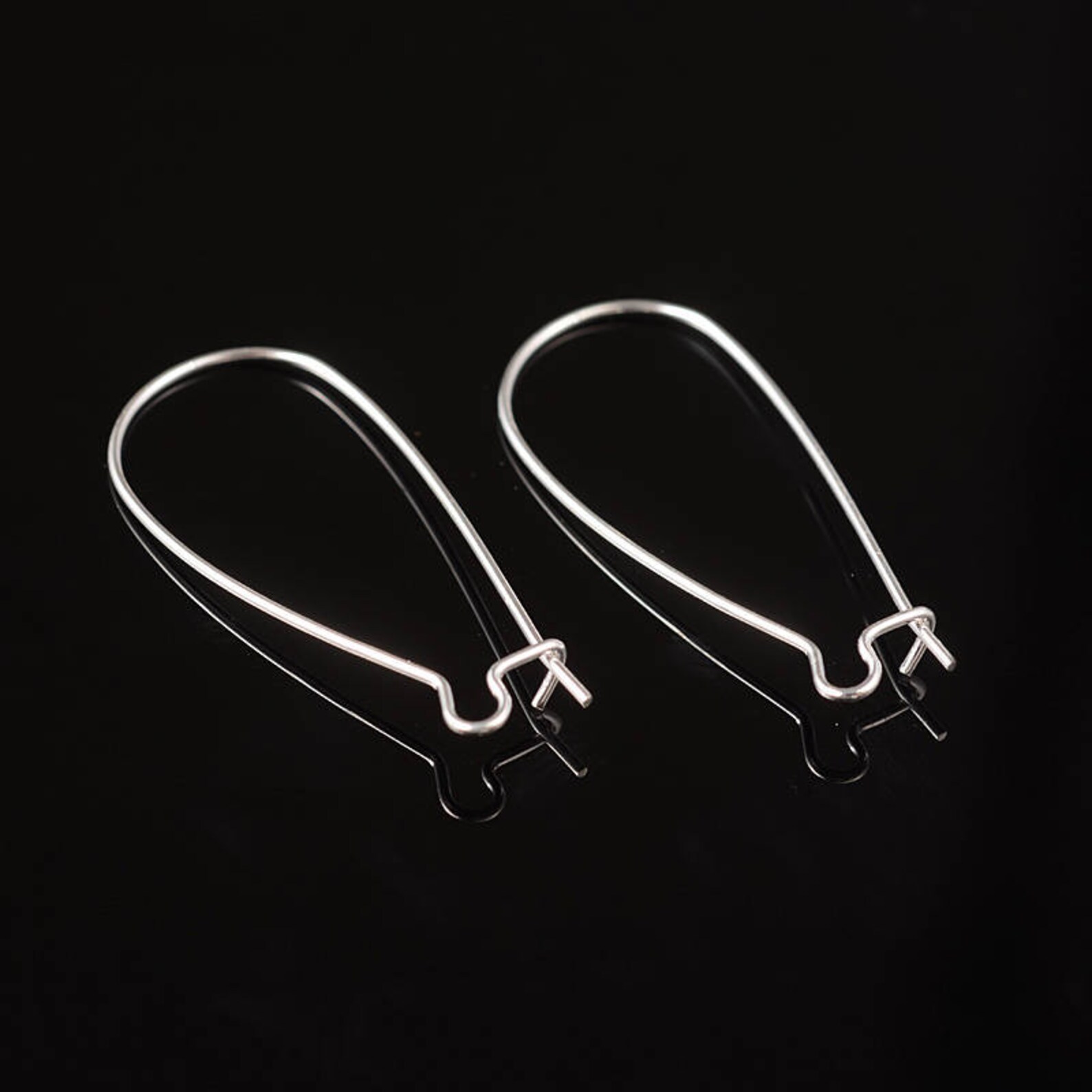 Earring Wires Ear Wires Silver Ear Wires Kidney Earring Wires - Etsy