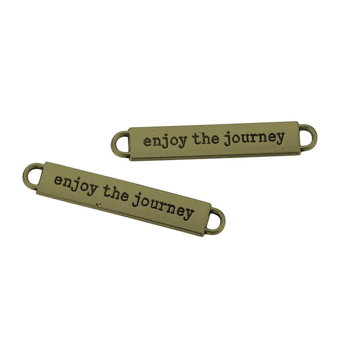 Quote Pendant Connectors Antiqued Bronze Word Pendant Connector Enjoy ...