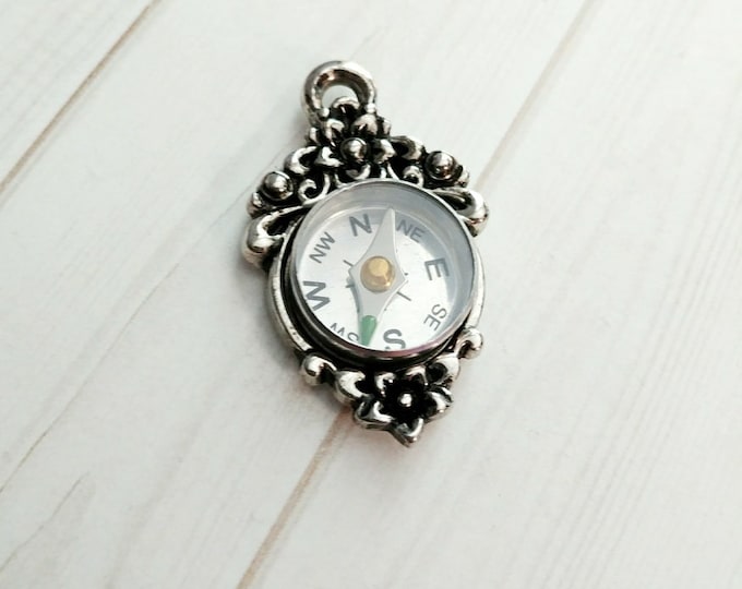 Nautical Compass Pendant Compass Gift Working Compass Silver - Etsy