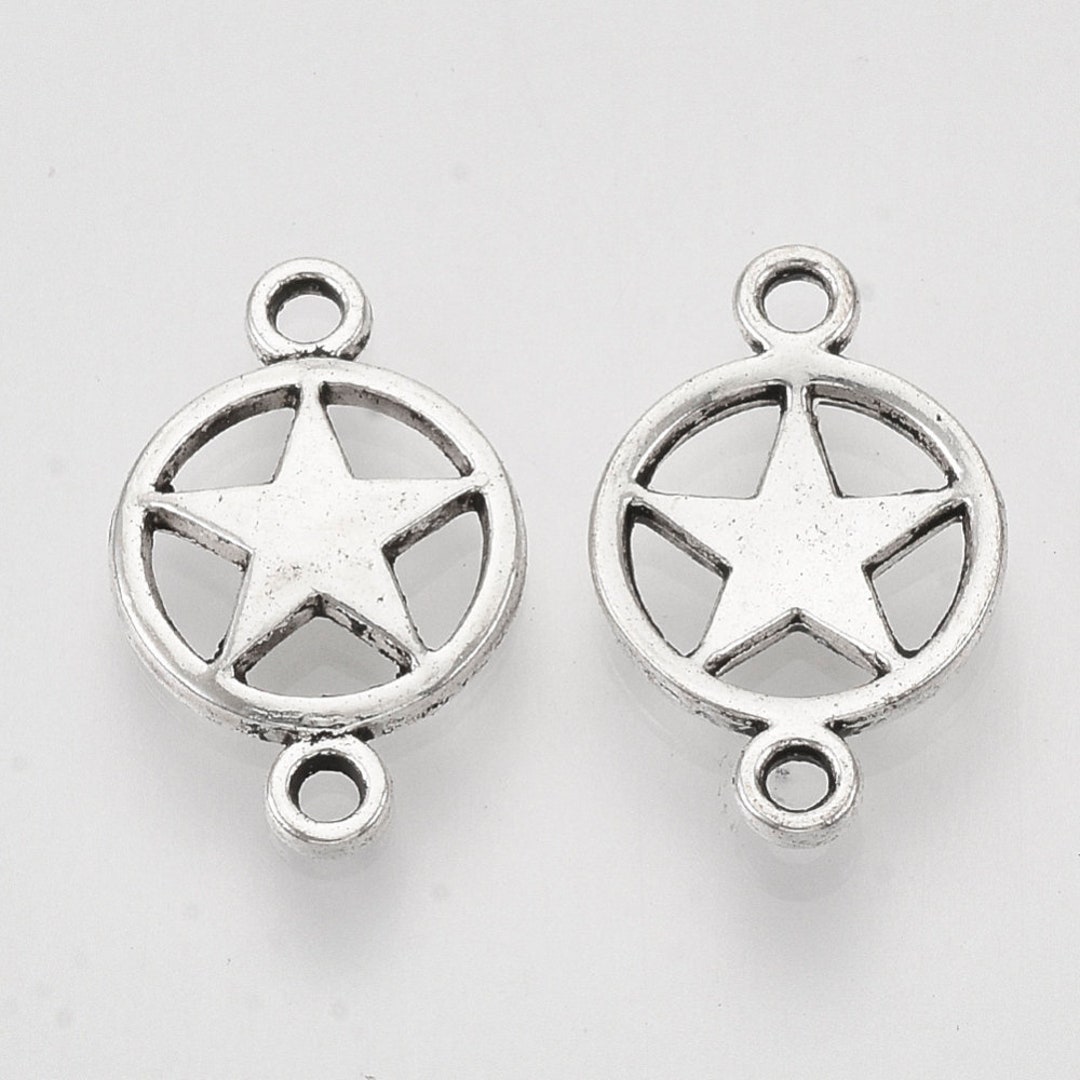 Star Charm Connectors Star Links Lone Star Charms 2 Hole Link Charms ...