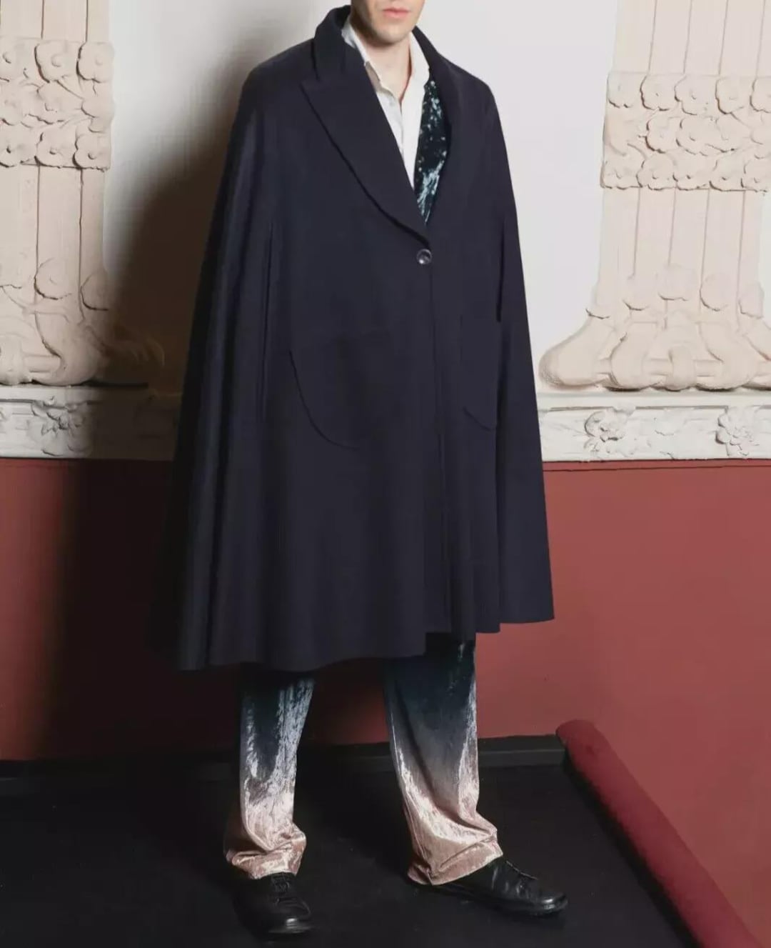 Men' S Black Wool Long Cape Coat, New Style Long Cape Coat for Men's - Etsy
