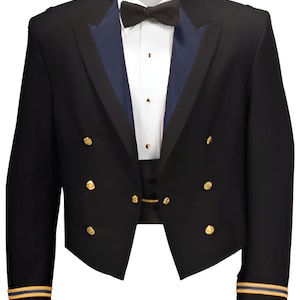 US Army Mess Blue Jacket: Embroidered Military Style, Silk Lined - Etsy