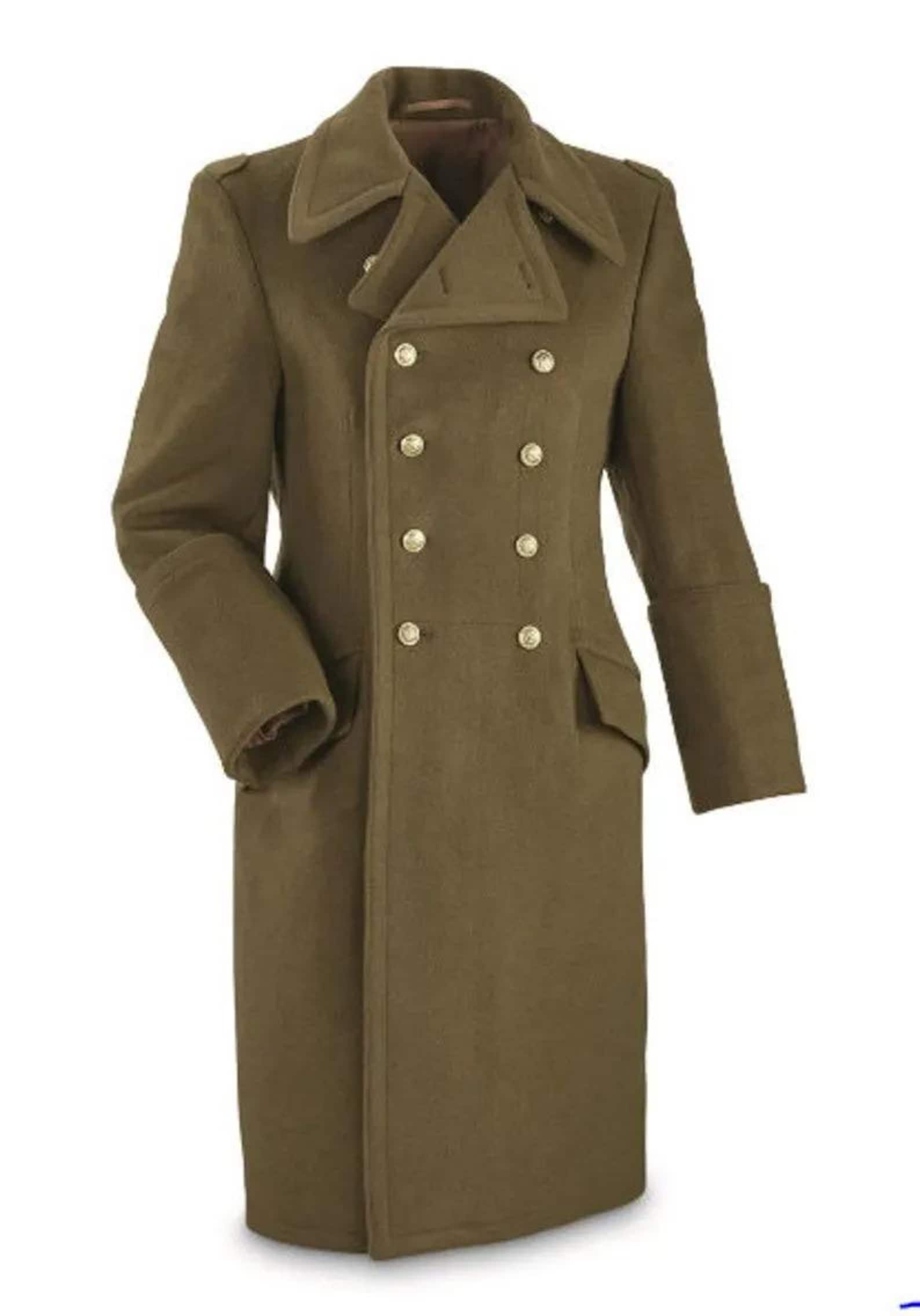 Men's 1970s Military Wool Overcoat: Double Breasted Trench Coat - Etsy